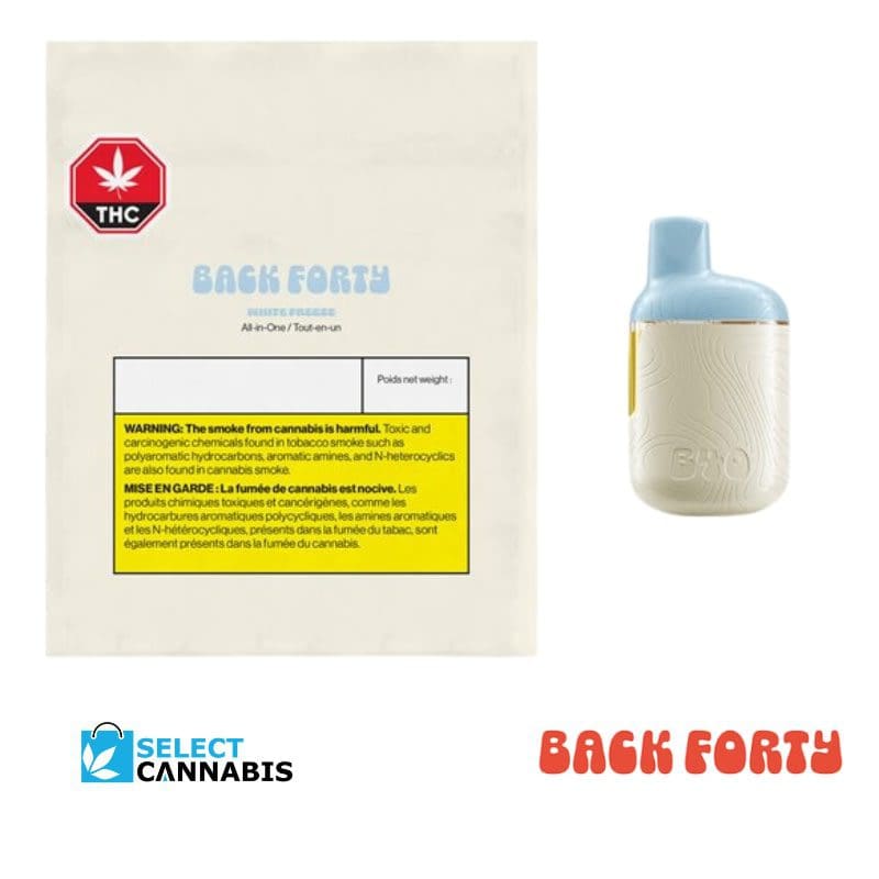 Back Forty | White Freeze Disposable Vape Pen | 0.95g